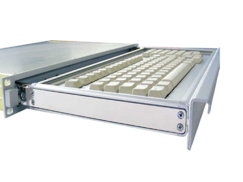 Teclado industrial en cajón para rack con 104 teclas y ratón tipo ...